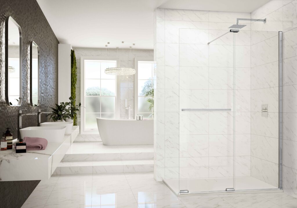 Merlyn Arysto X Showerwall - | Kallums Bathrooms