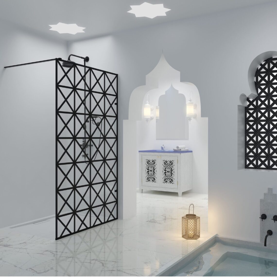 The Shower Lab View 03 Recess Shower Door And Inline Panel - | Kallums ...