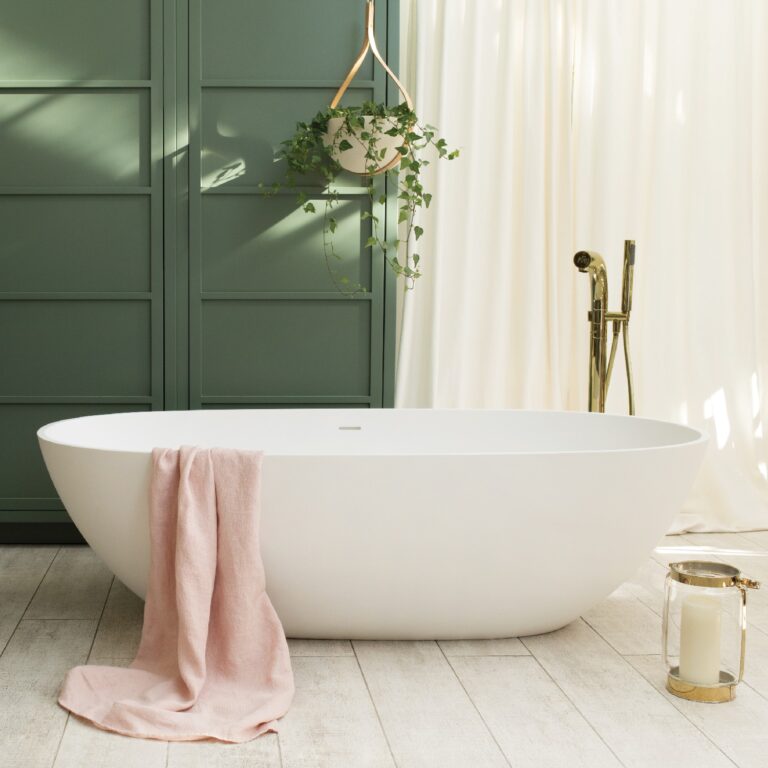 Waters Ebb Freestanding Shower Bath - | Kallums Bathrooms