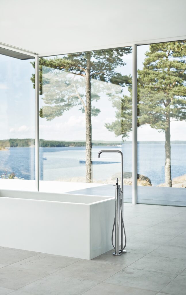 Vola FS1 Freestanding Bath Shower Mixer - | Kallums Bathrooms