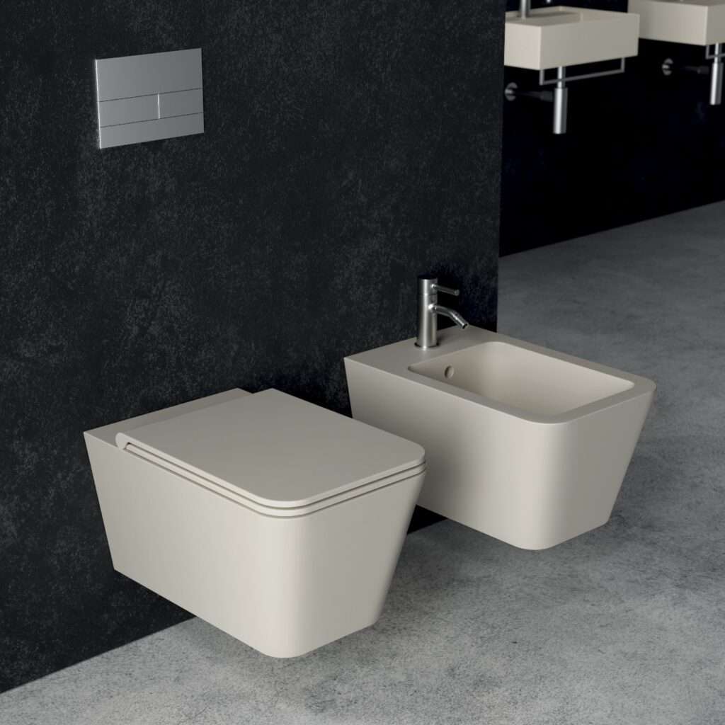 Alice Ceramica Hide Square Wall Hung Toilet - | Kallums Bathrooms